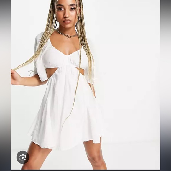ASOS | Dresses | Asos Plunge Cut Out Mini Skater Sundress | Poshmark